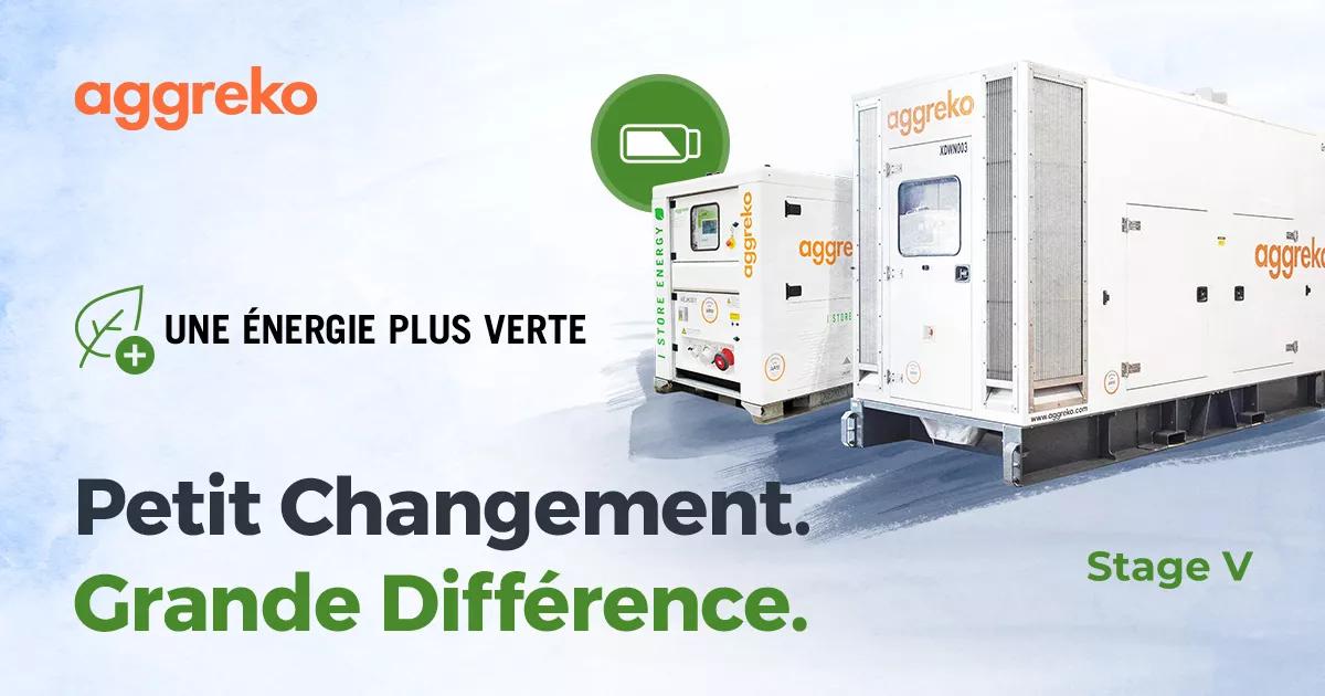 Énergie verte I Puissance HVO I Stockage sur batterie | Aggreko FR