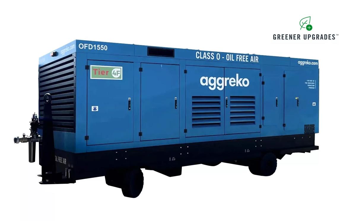 1600 cfm Industrial Diesel Air Compressor Rental | Aggreko US